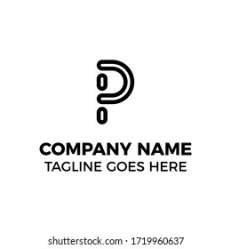 Simple Design Letter P Logo Stock Vector (Royalty Free) 1719960637 ...