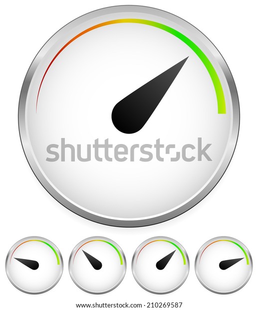 Simple Dial Meter Templates Gauge Measurement Stock Vector (Royalty ...