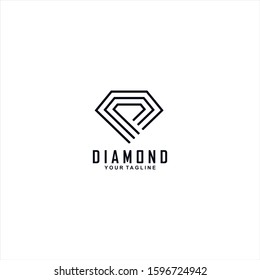 Simple Diamond Logo Design Template Stock Vector (Royalty Free ...