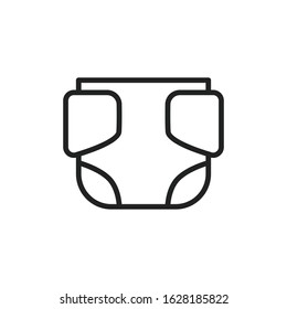 Simple Diaper Line Icon Stroke Pictogram Stock Vector (Royalty Free ...