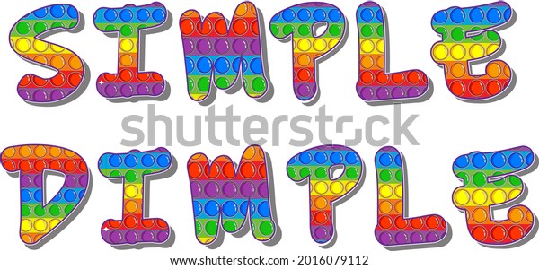 Simple Dimple Name Popular Modern Toy Stock Vector (Royalty Free ...