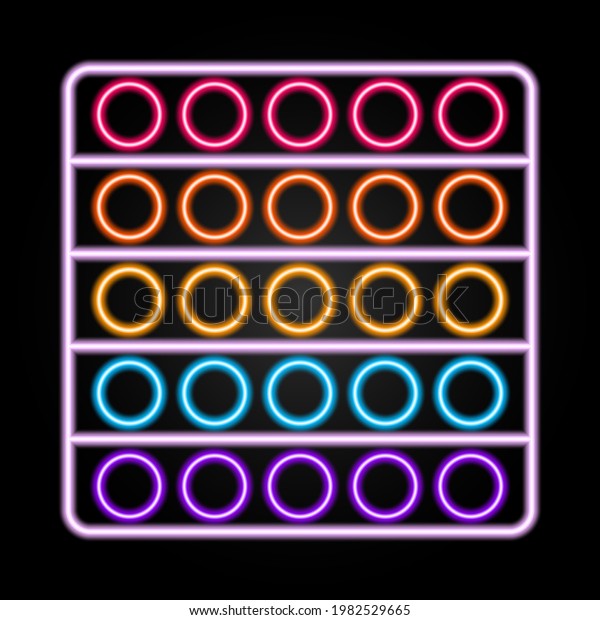 Simple Dimple Neon Sign Modern Glowing Stock Vector (Royalty Free ...