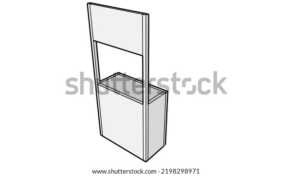 Simple Display Booth Selling Stock Vector (Royalty Free) 2198298971 ...