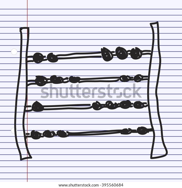 Simple Doodle Hand Drawn Abacus Stock Vector (Royalty Free) 395560684 ...