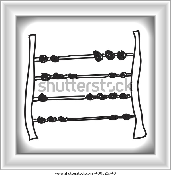Simple Doodle Hand Drawn Abacus Stock Vector (Royalty Free) 400526743 ...