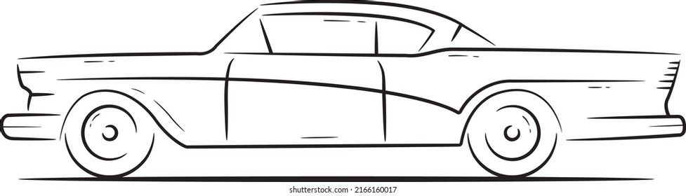 3,206 Classic car line drawing Images, Stock Photos & Vectors ...
