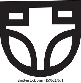 Simple Drawing Vector Baby Diaper Stock Vector (Royalty Free) 1536327671