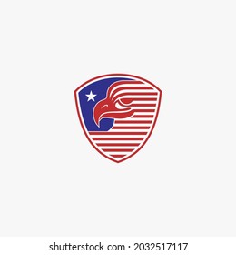 Simple Eagle Logo Smei4 Flag Shield Stock Vector (Royalty Free ...