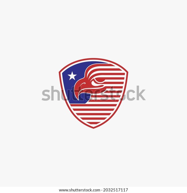 Simple Eagle Logo Smei4 Flag Shield Stock Vector (Royalty Free ...