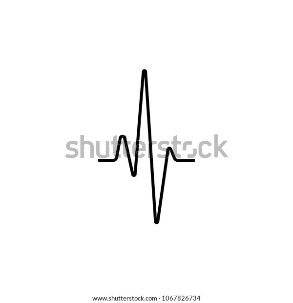 Simple Earthquake Sinusoidal Signal Line Illustration Stock Vector ...