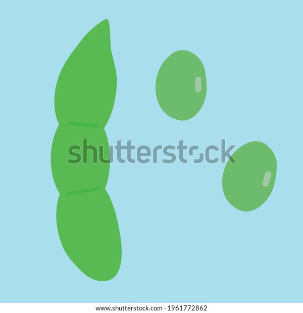 Simple Edamame Illustration Flat Design Stock Vector (Royalty Free ...
