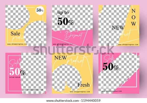 Simple Editable Post Template Social Media Stock Vector (Royalty Free ...