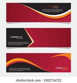 Simple Elegant Banner Designs Various Colors Stock Vector (Royalty Free ...