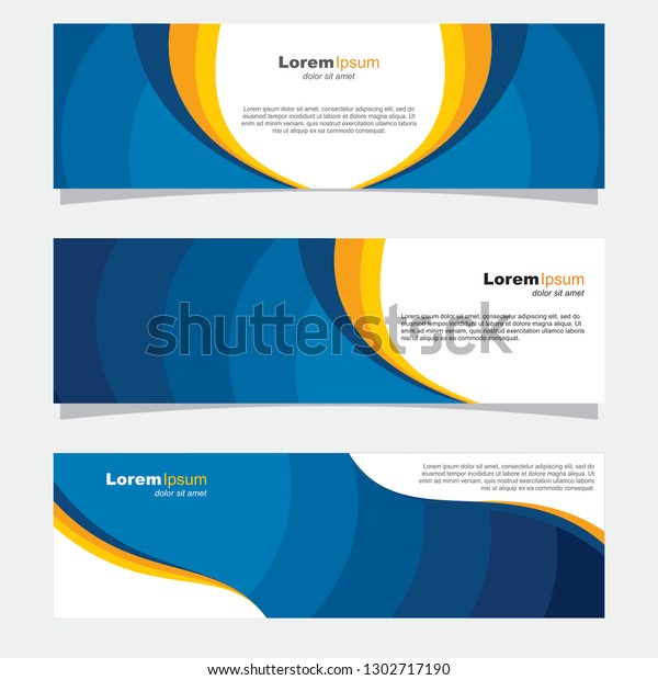 Simple Elegant Banner Designs Various Colors Stock Vector (Royalty Free ...