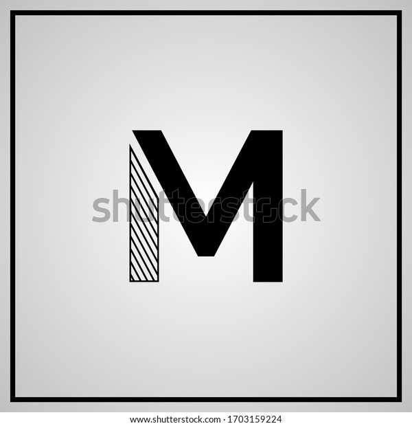 Simple Elegant Flat Letter M Logo Stock Vector (Royalty Free ...