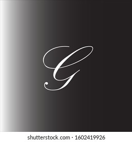 Simple Elegant Font Letter G Black Stock Vector (Royalty Free ...