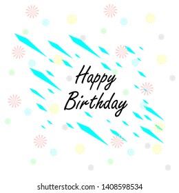 Simple Elegant Happy Birthday Template Design Stock Vector (Royalty ...