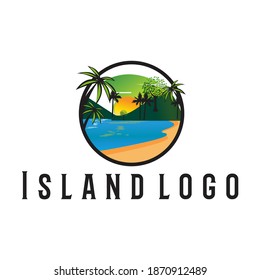Simple Elegant Island Logo Design That Stock Vector (Royalty Free ...
