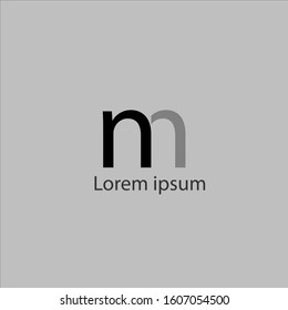 Vektor Stok Simple Elegant Logo Letter M Grey (Tanpa Royalti ...