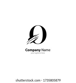 Simple Elegant Logo Letter O White Stock Vector (Royalty Free ...