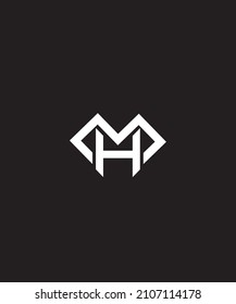 Simple Elegant Logo Mh Hm Name Stock Vector (Royalty Free) 2107114178 ...