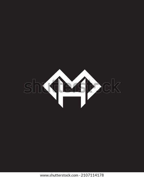 Simple Elegant Logo Mh Hm Name Stock Vector (Royalty Free) 2107114178 ...