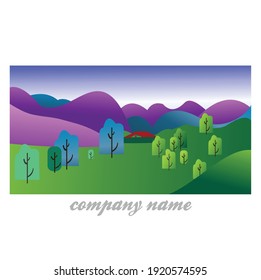 Simple Elegant Nature Background Design Concept Stock Vector (Royalty ...