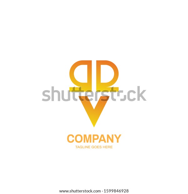 Simple Elegant Vrr Letter Logo Design Stock Vector (Royalty Free ...