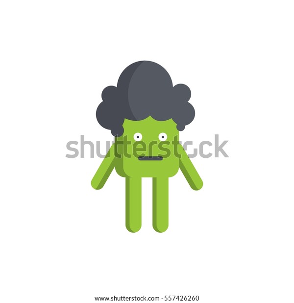 Simple Emoticon Curly Hair Stock Vector (Royalty Free) 557426260 ...