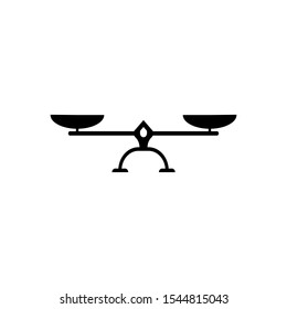 Scales Icon Vector Black Scale Single 스톡 벡터(로열티 프리) 1027907335 ...