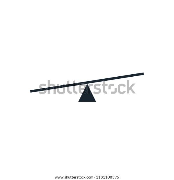 Simple Equal Balance Scale Icon Vector Stock Vector (Royalty Free ...