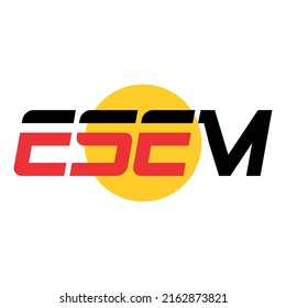 Simple Esem Lettering Vector Free Logo Stock Vector (Royalty Free ...