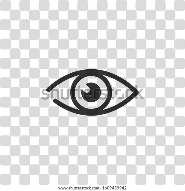 Simple Eye Icon Black Symbol On Stock Vector (Royalty Free) 1609459942 ...