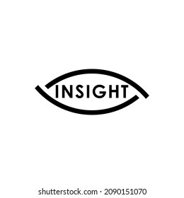 Simple Eye Letter Insight Logo Symbol Stock Vector (Royalty Free ...