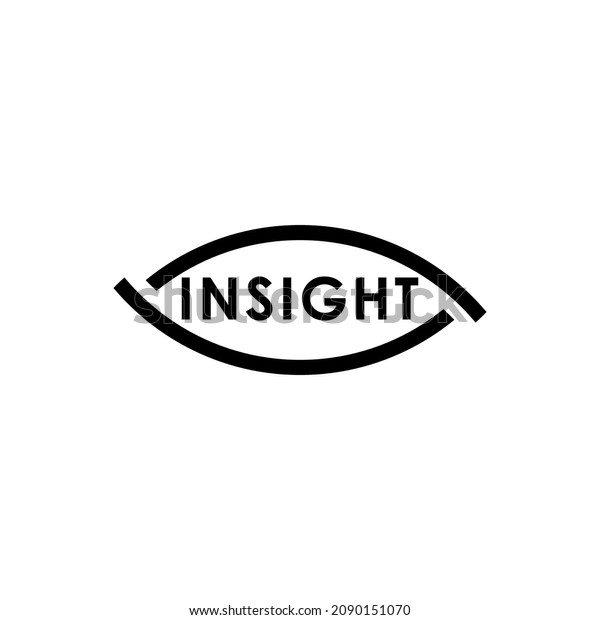Simple Eye Letter Insight Logo Symbol Stock Vector (Royalty Free ...