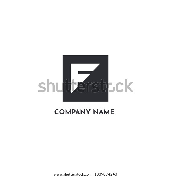 Simple F Logo Geometric F Branding Stock Vector (Royalty Free ...