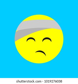 Simple Face Icon Flat Emoticon: vector de stock (libre de regalías ...
