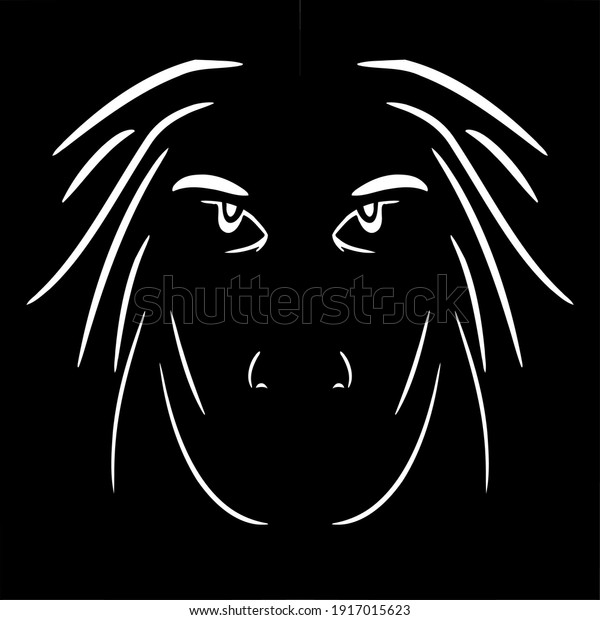 Simple Face Outline Drawing Vector Stock Vector (Royalty Free ...