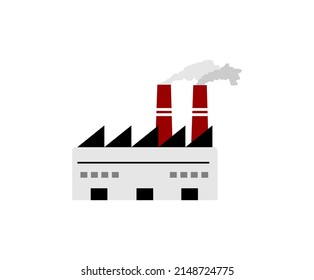 Simple Factory Design On White Background Stock Vector (Royalty Free ...