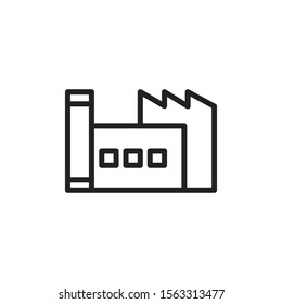 Simple Factory Line Icon Stroke Pictogram Stock Vector (Royalty Free ...