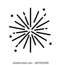 Simple Fireworks Vector Illustration Celebration Concept Stock Vector ...