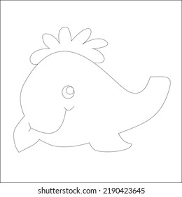 Simple Fish Line Drawing Arts Design Stock Vector (Royalty Free ...