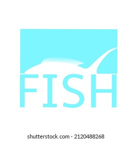 Simple Fish Logo Cyan Color Vector Stock Vector (Royalty Free ...