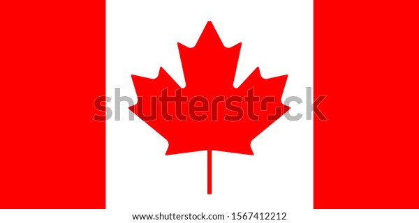 Simple Flag Canada Isolated Official Colors Stock Vector (Royalty Free ...