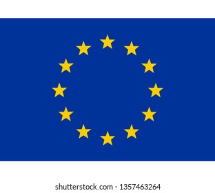 Simple Flag European Union Correct Size Stock Vector (Royalty Free ...