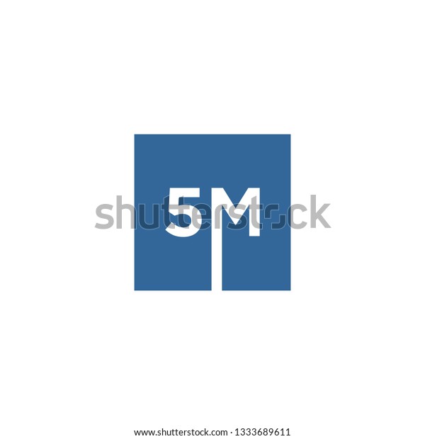 Simple Flat 5 M Logo Design Stock Vector (Royalty Free) 1333689611 ...