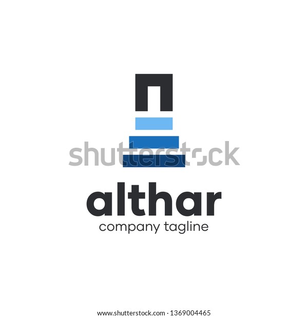 Simple Flat Altar Logo Design Idea Stock Vector (Royalty Free ...