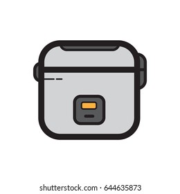 Simple Flat Color Rice Cooker Icon Stock Vector (Royalty Free) 644635873 | Shutterstock