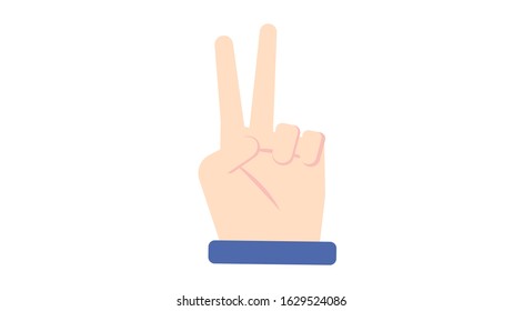 Simple Flat Illustration Hand Sign Animation Stock Vector (Royalty Free ...