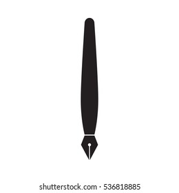 Simple Flat Ink Pen Icon Grayscale Stock Vector (Royalty Free ...